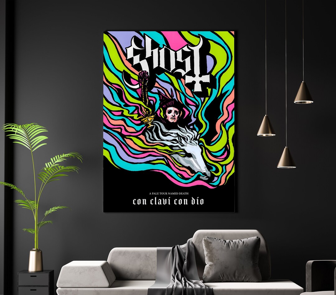Ghost Gig Poster Matte A3 A4 Art Print. Con Clavi Con Dio. Vintage Rock ...
