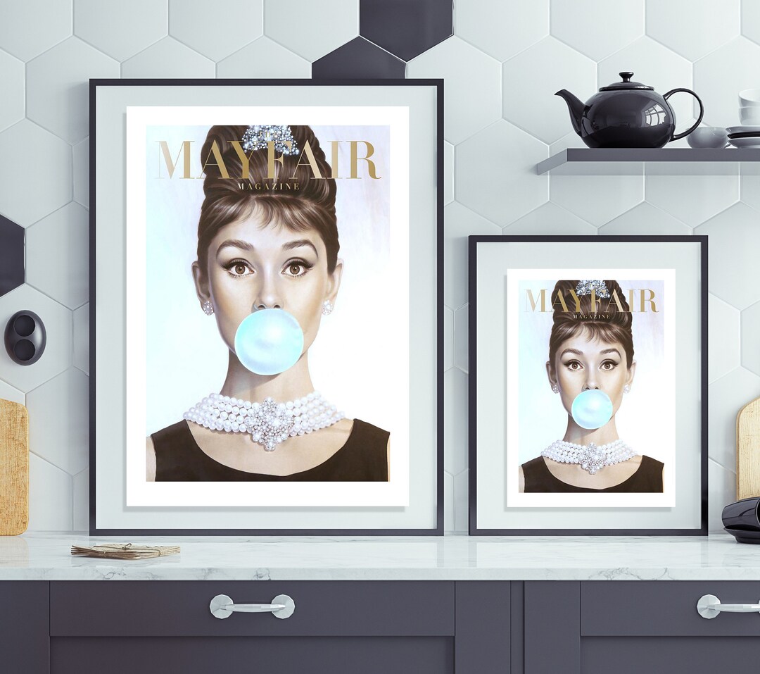 Audrey Hepburn Mayfair Cover Print: Glamour Art Poster - Etsy