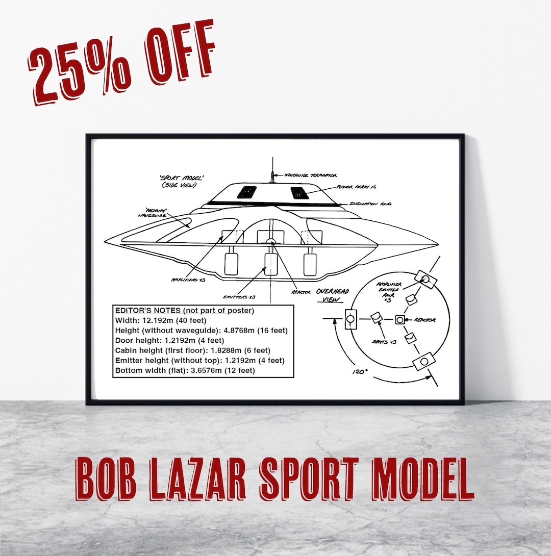 Bob Lazar Sport Model A3 A4 Matte Art Print - Alien Art - the Best UFO ...