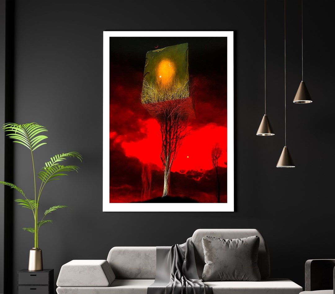 Doom Cube by Zdzisław Beksiński A3 A4 Matte Art Print. Classic Gothic ...