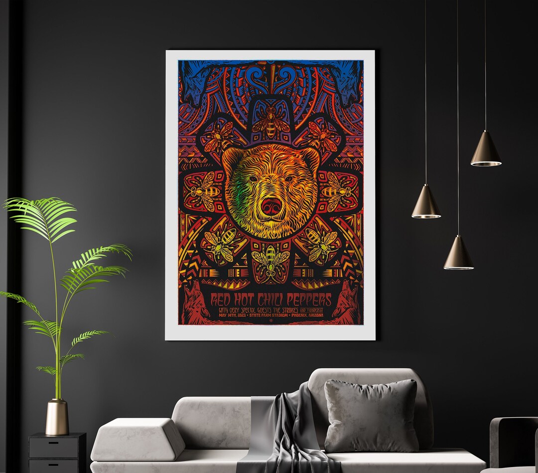 RHCP REPRODUCTION Gig Poster Matte A3 A4 Art Print. Red Hot Chili ...