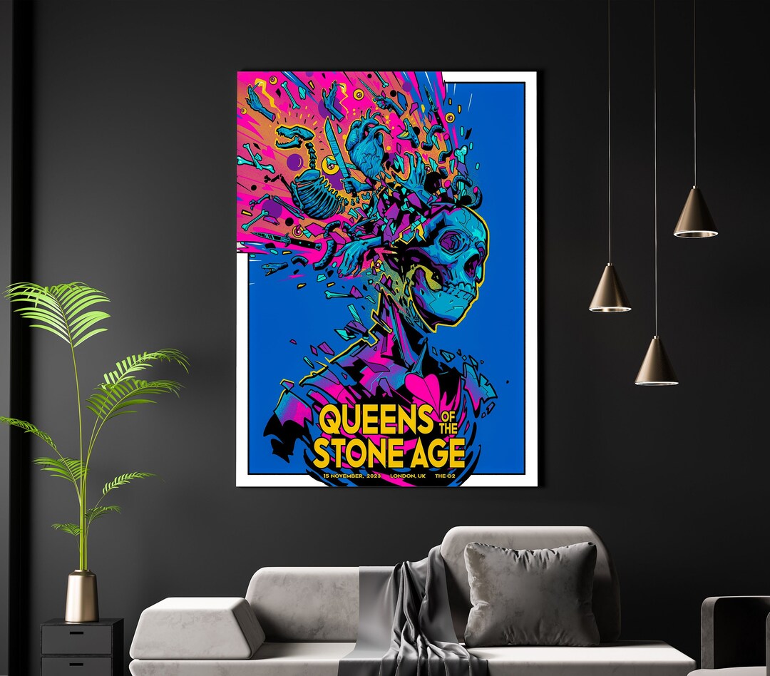 QOTSA REPRODUCTION Gig Poster Matte A3 A4 Art Print. Queens of the ...