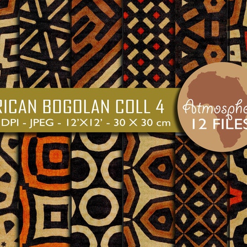 AFRICAN BOGOLAN Inspiration Patterns Pack of 12 Africa - Etsy