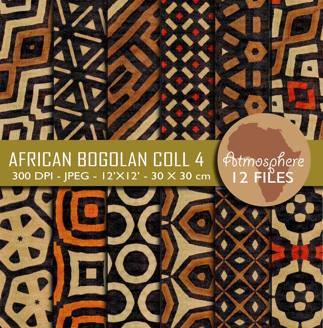 AFRICAN BOGOLAN Inspiration Patterns Pack of 12 - Africa - Digital ...