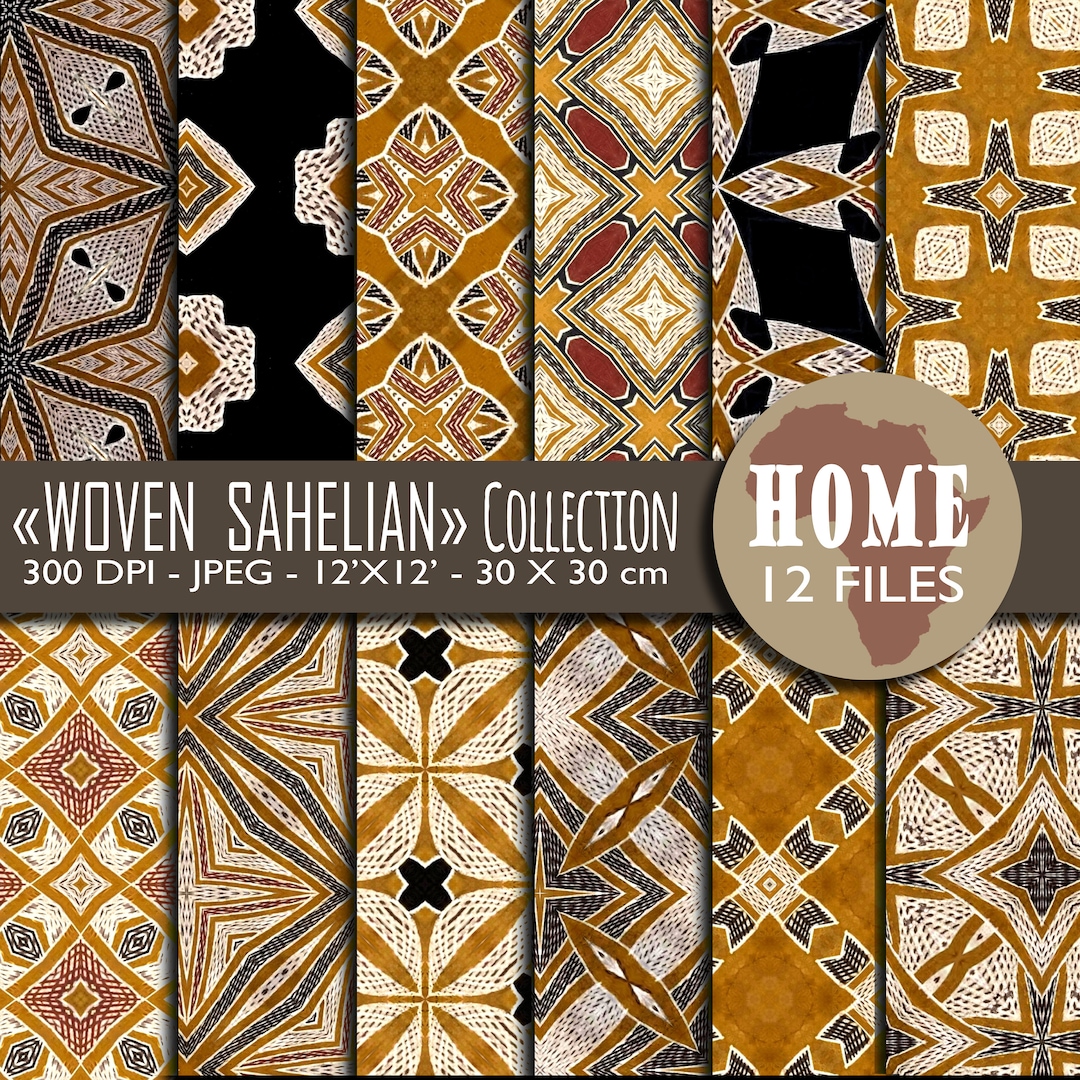 Pack of 12 Digital Files of Sahelian Weaving Inspiration Agohpatterns ...