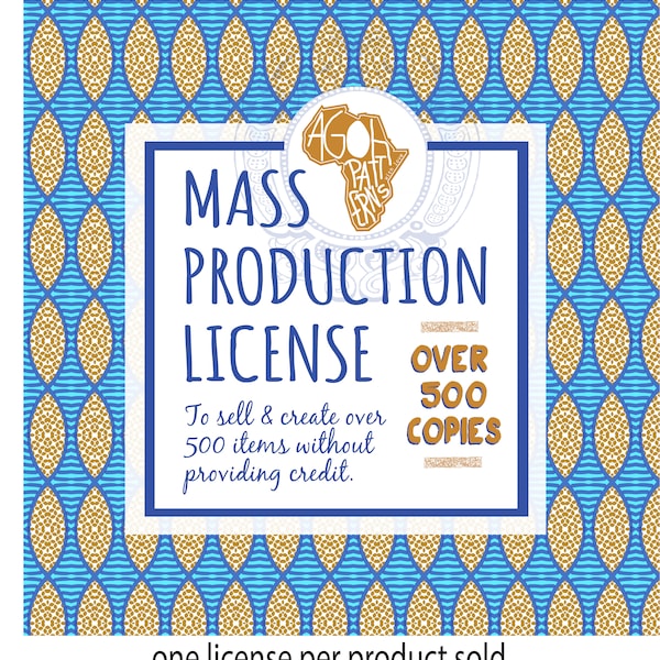 Medium Production License From 16 to 500 Products - Etsy