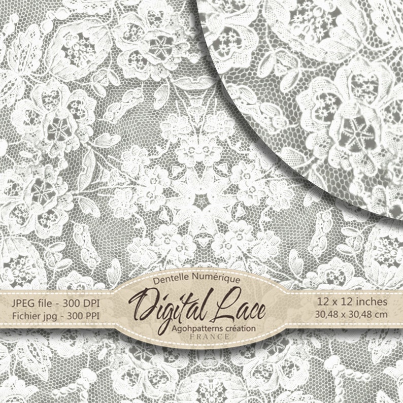DIGITAL LACE Instant Download Files Digital Lace Dentelle Big Size ...