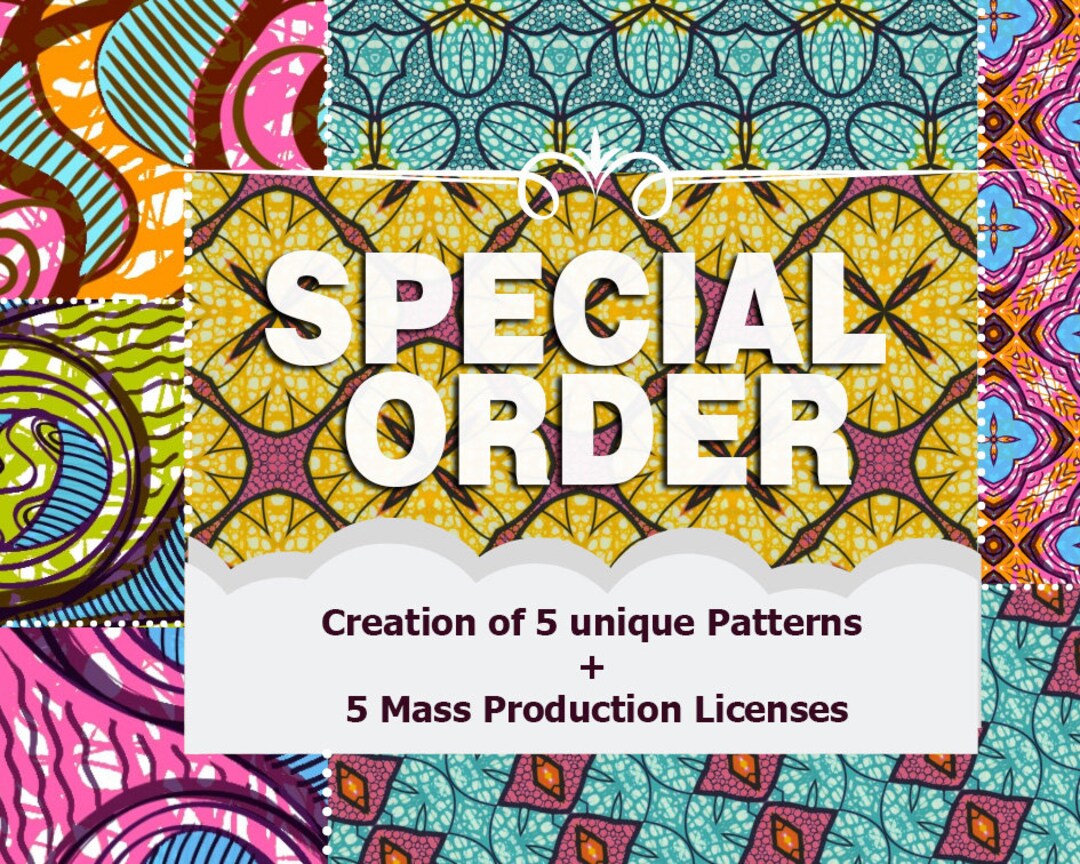 Creation of 5 Unique Patterns 5 Mass Production Licenses - Etsy