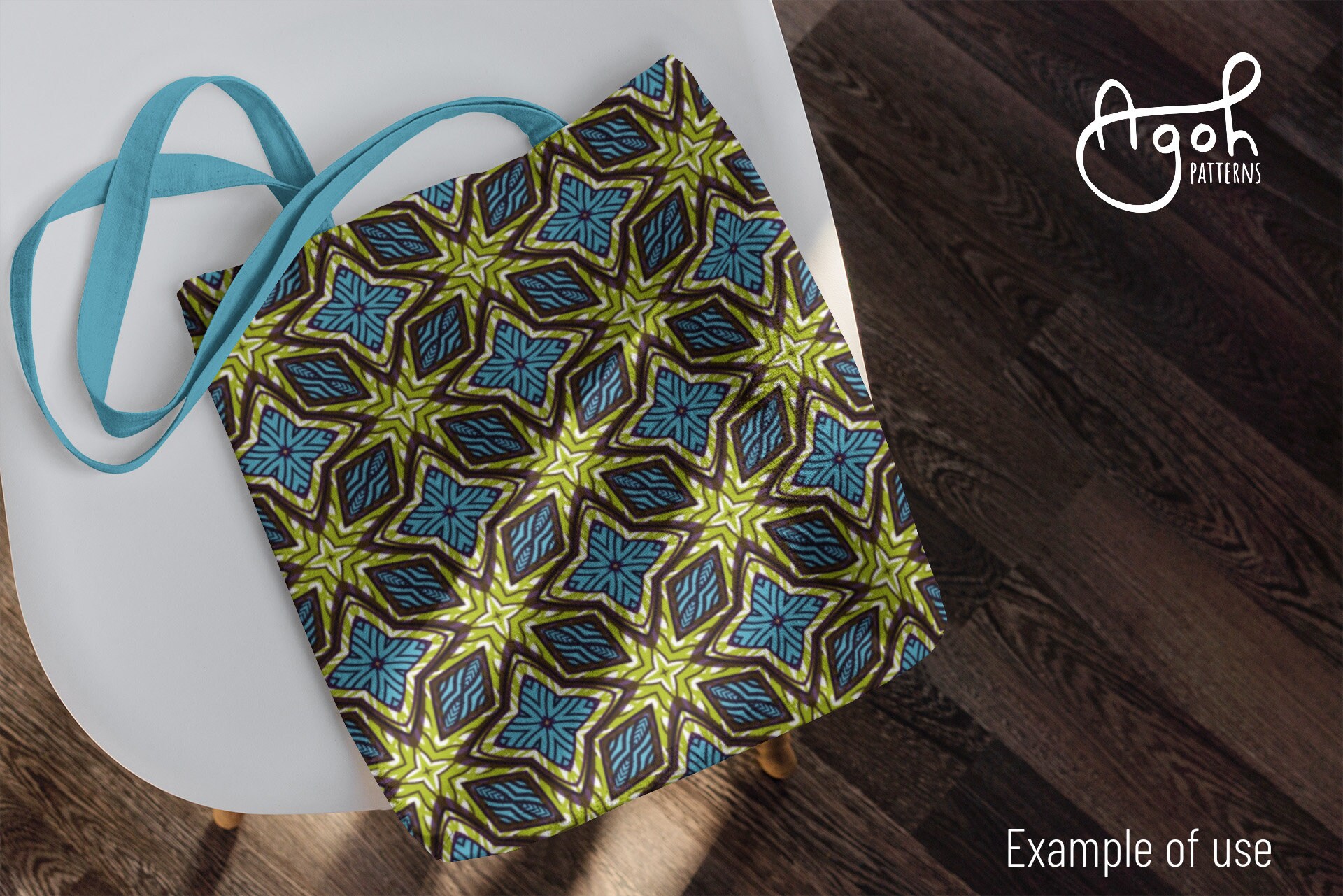 Miscellaneous Blue Ankara Style Patterns - Afrique Papier Digital ...