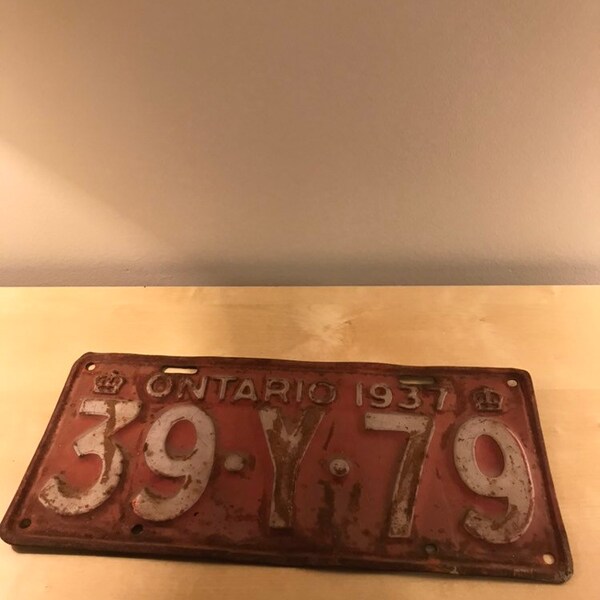 1937 License Plates - Etsy