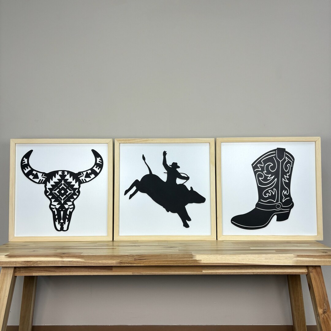 Boho Cowboy Signs, 11 Inch Signs, Cowboy Boho Room, Western Boys ...