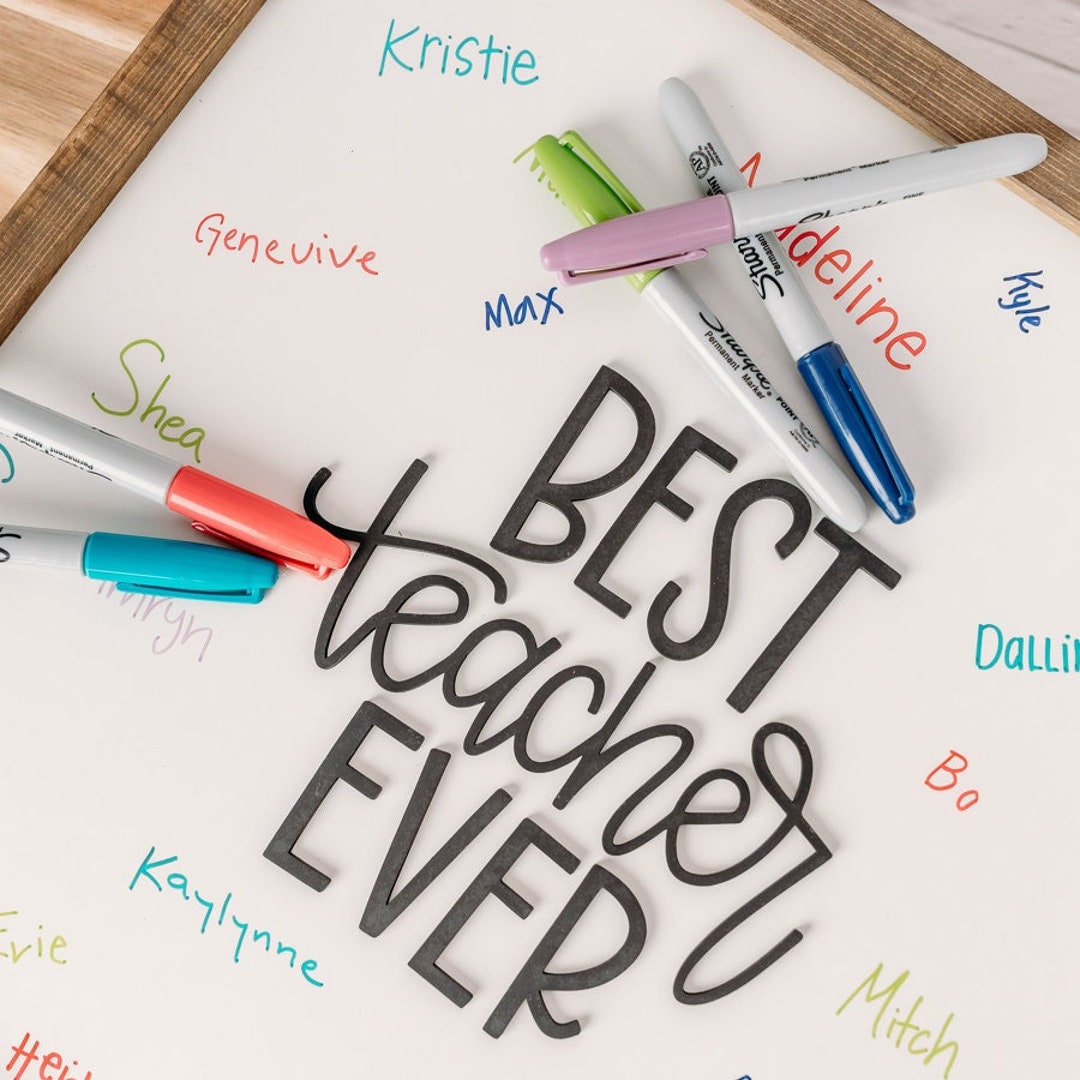 Write-on Teacher Appreciation Sign, Class Gift for Teacher, Teacher ...