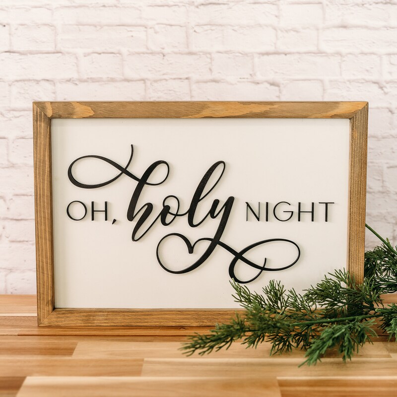 Oh Holy Night Sign - Etsy
