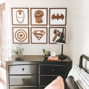Superhero Sign 11"- Super Hero Room Decor- Boys Room Decor- Superhero ...