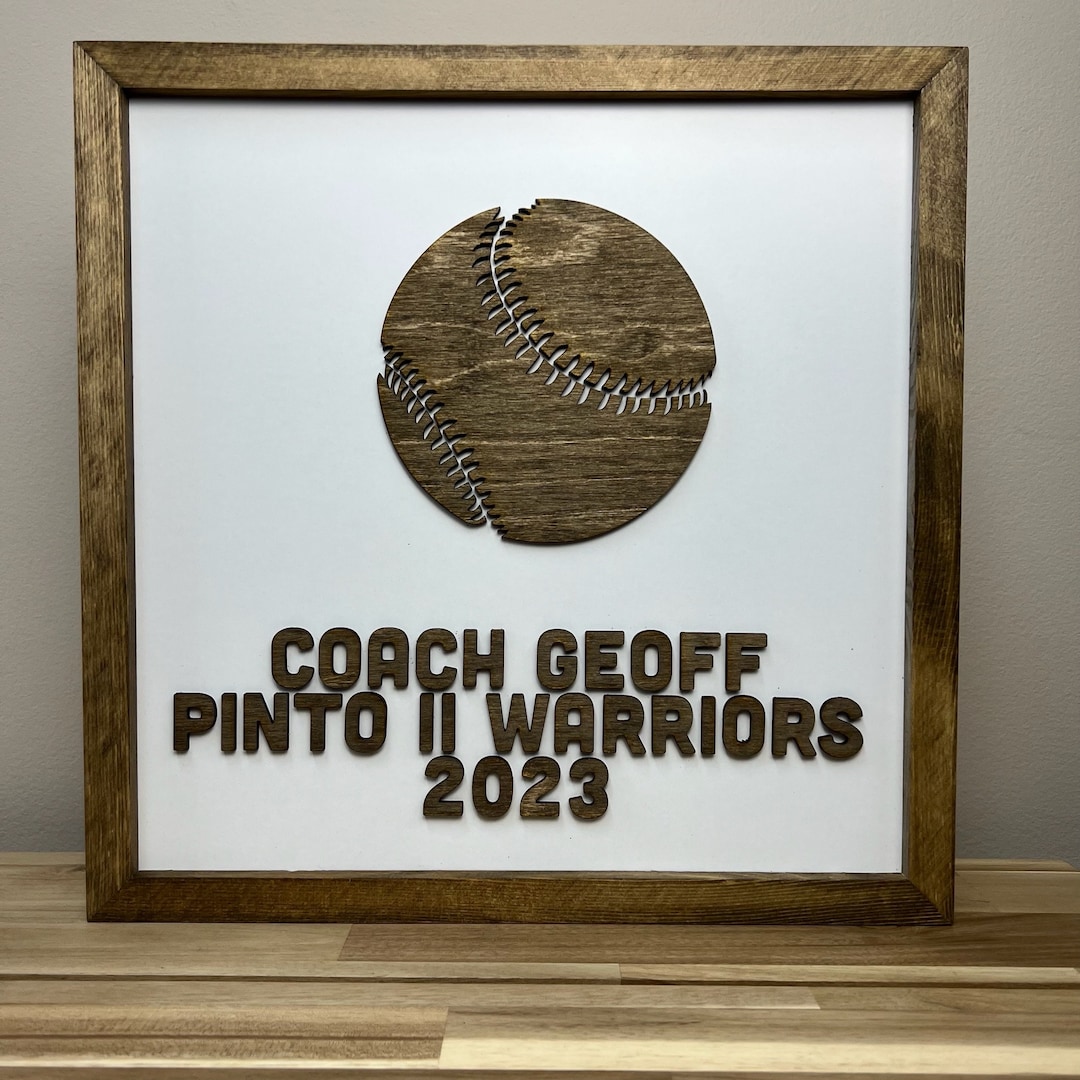 CUSTOM Write-on Softball Coach Appreciation Gift | 16x16 Inch Sign ...