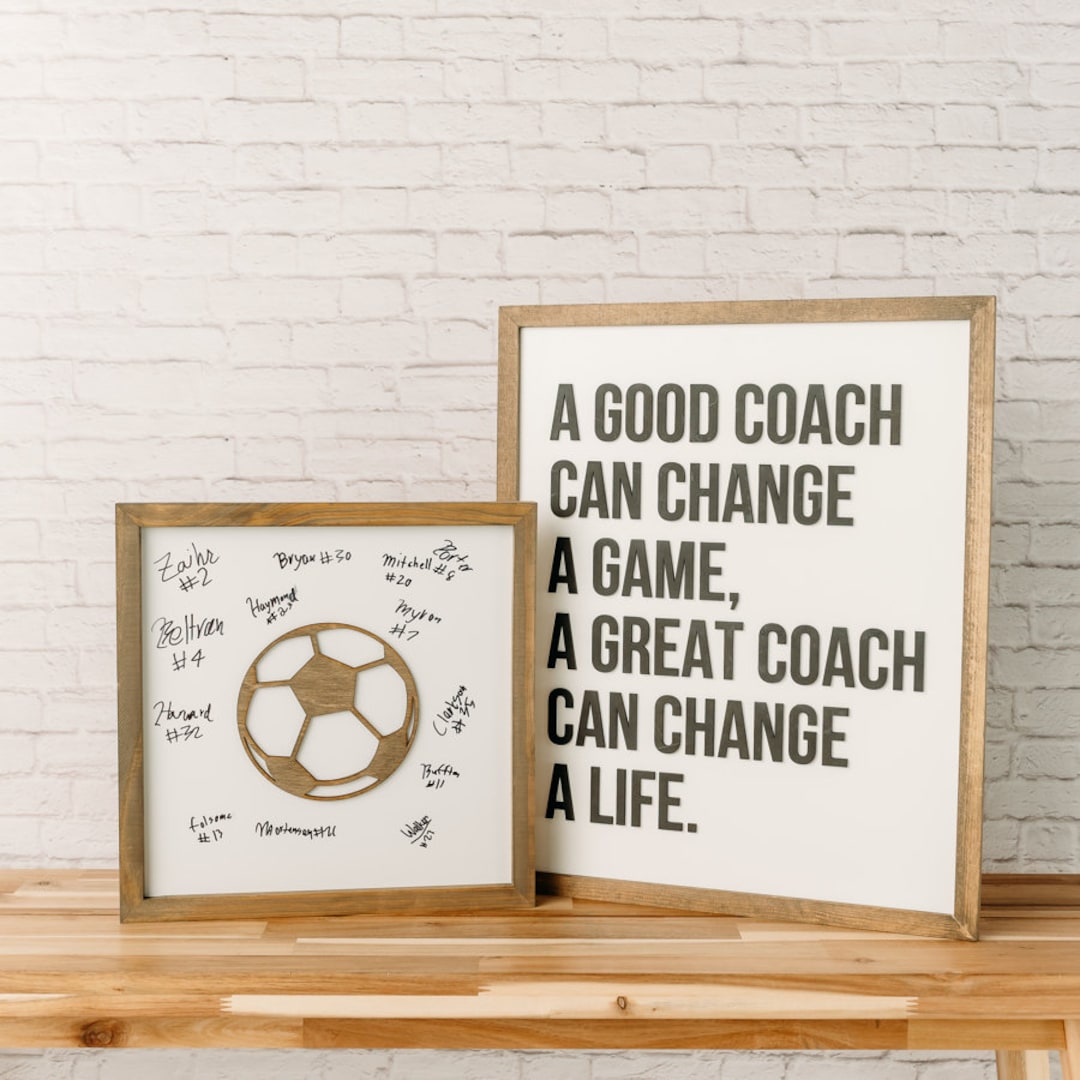 Write-on Soccer Coach Appreciation Gift AND Coach Quote BUNDLE, Soccer ...