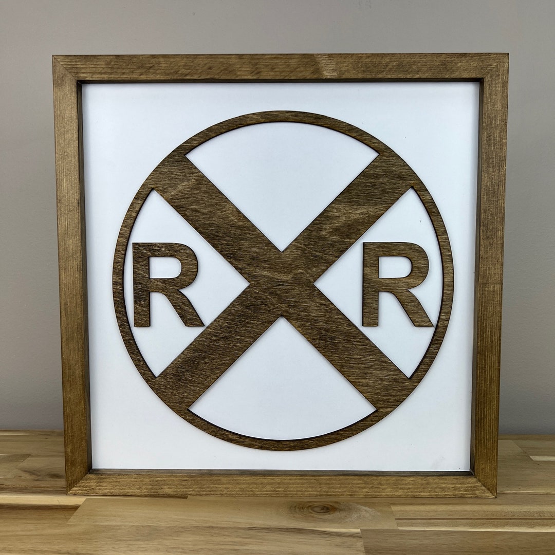 Boys Room Decor, Railroad Crossing, Train Decor Toddler, Train Bedroom ...