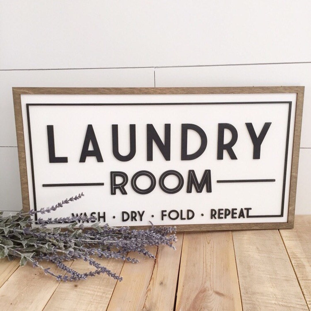 Modern Farmhouse Home Decor, Laundry Room, Laser Cut Laundry Sign ...