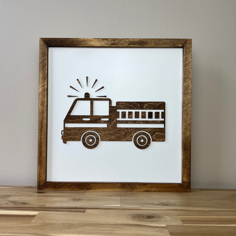 Firetruck Wall Art - Etsy