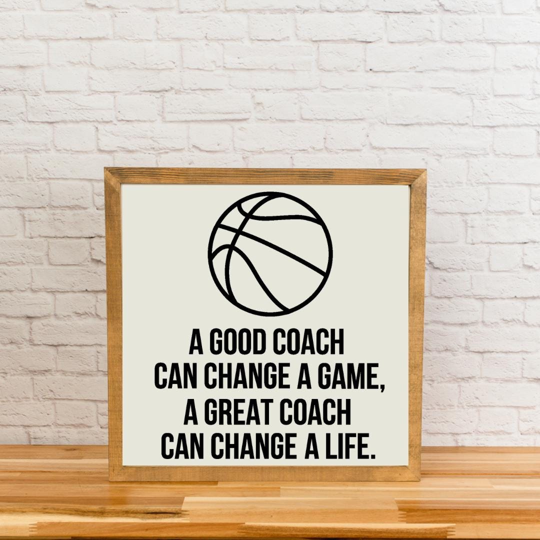 Sports Coach Sign, Coach Appreciation Gift, Basketball Coach Sign ...