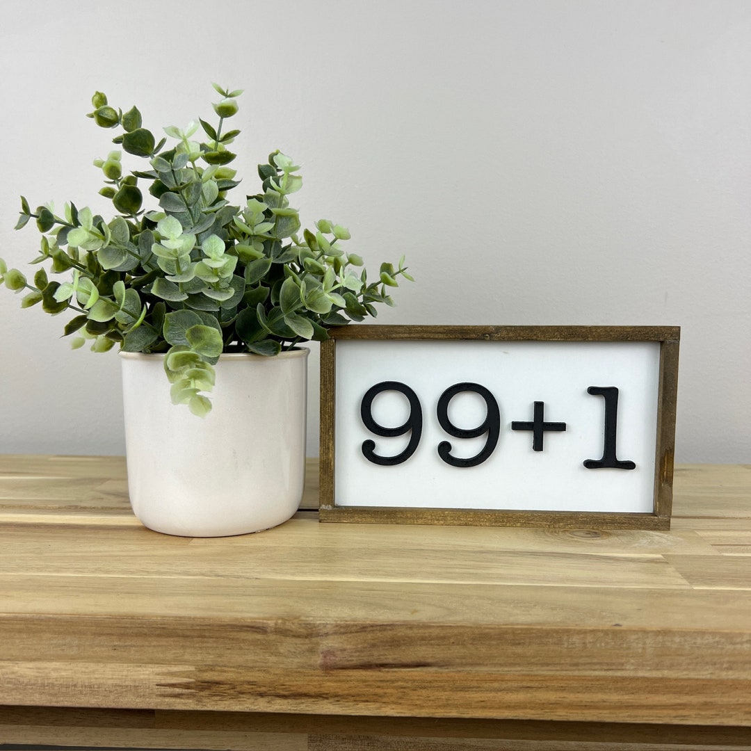 99 + 1 | Russell M. Nelson | 4x7 Inch Wood Framed Sign - Etsy