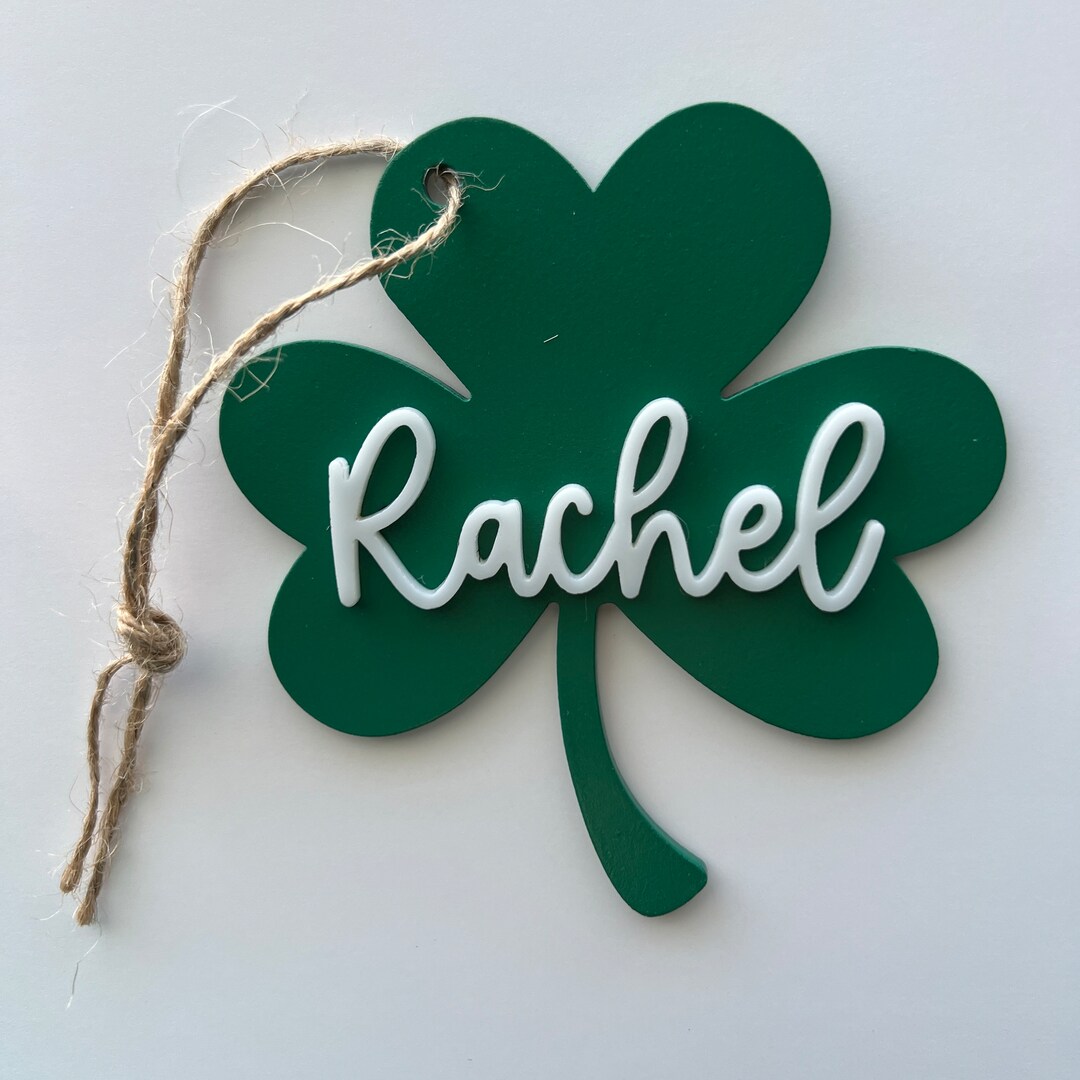 Personalized Shamrock Tag | St. Patrick's Day Tag for Kids - Etsy