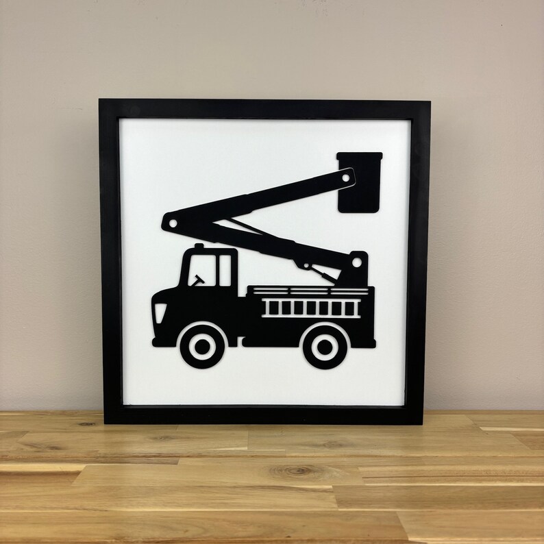 Bucket Truck, Cherry Picker Truck, Electrical Boys Room, Wood Truck Art ...