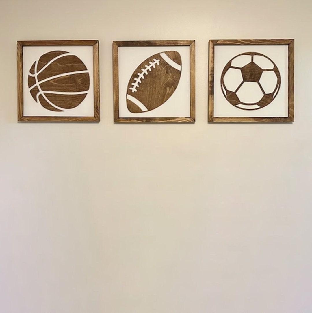11x11 Inch Sports Sign- Sports Decor for Boys Room- Basketball ...
