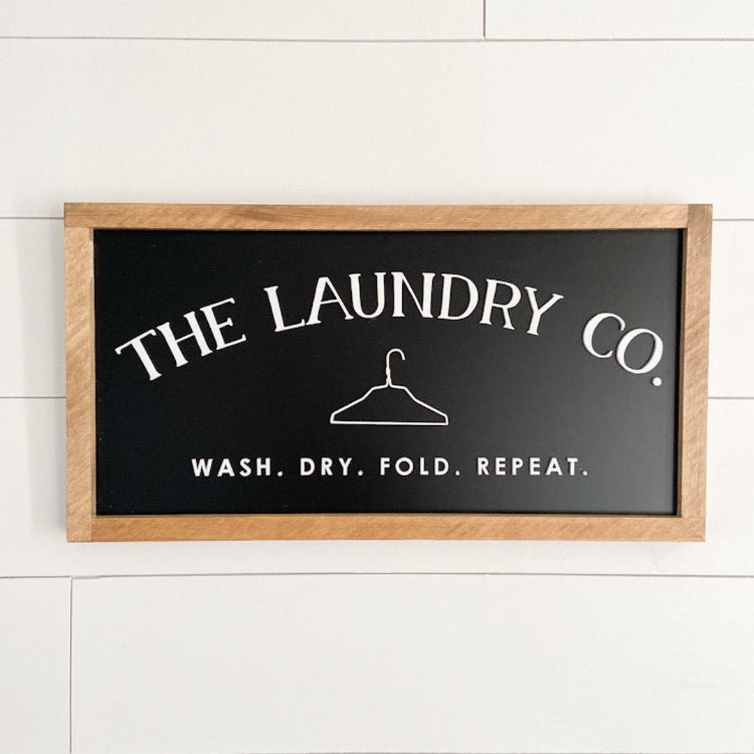 The Laundry Co. Sign, Laundry Room Sign, Modern Farmhouse Laundry Room ...