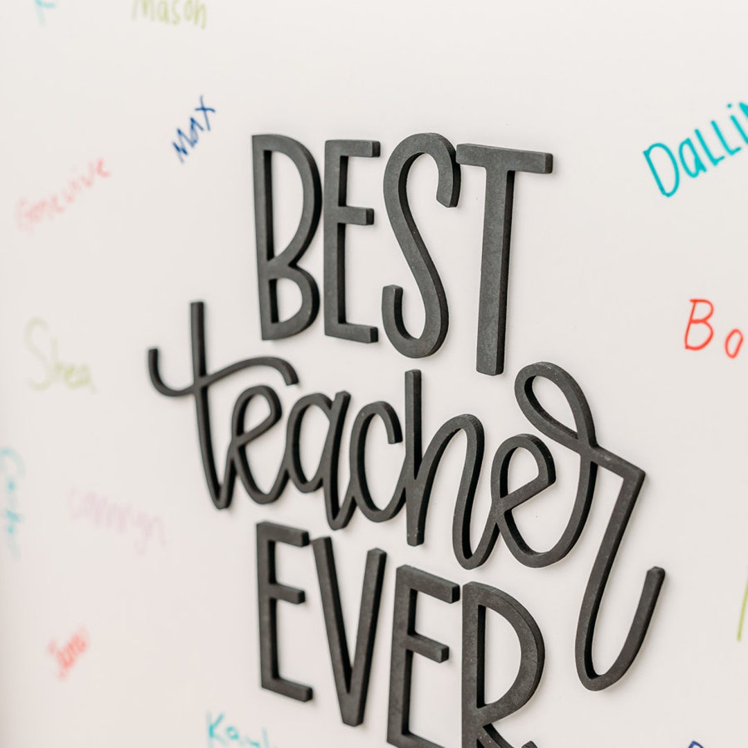 Write-on Teacher Appreciation Sign | Class Gift for Daycare Teacher ...