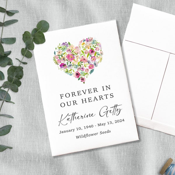 Wildflower Seed Packets for Memorial - Etsy