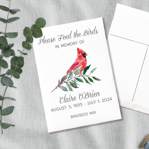 Bird Seed Memorial Packets - Etsy