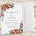 Celebrate the Season Holiday Party Invitation, Christmas Poinsettia ...
