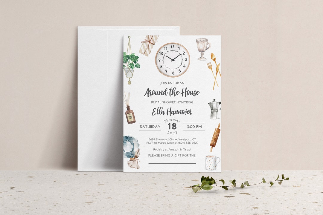 Around the House Bridal Shower Invitation, Couples Wedding Shower ...