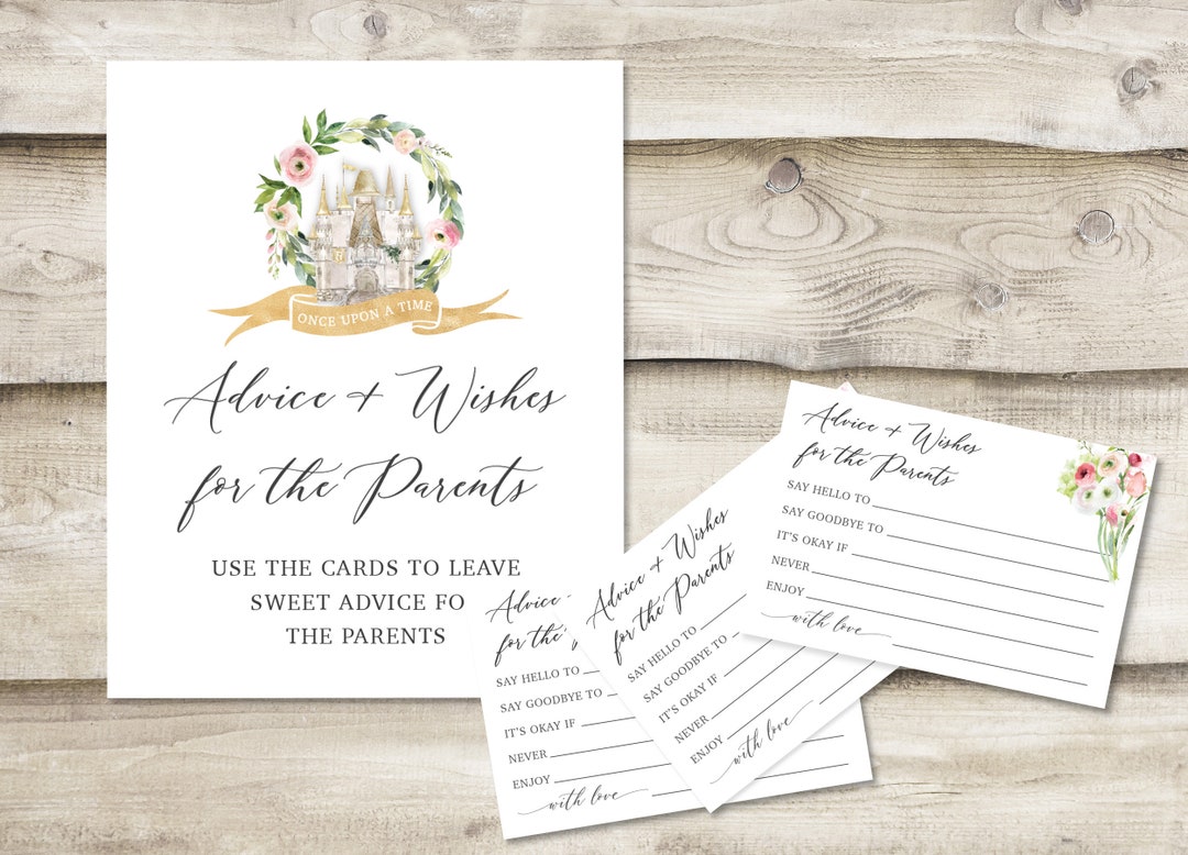 Printed Advice & Wishes for the New Parents Sign With 3.5x5 - Etsy