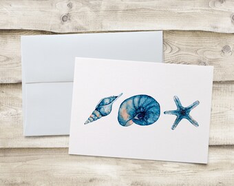 Seashell Note Cards - Etsy