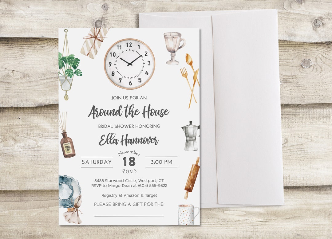 Around the House Bridal Shower Invitation, Couples Wedding Shower ...
