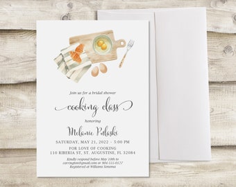 Birthday Cooking Class Invitation - Etsy
