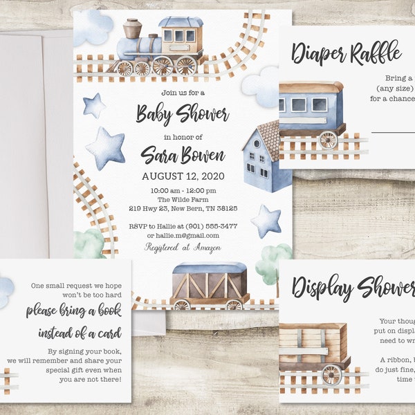 Train Baby Shower - Etsy