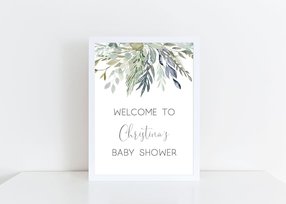 Digital Welcome Sign for Baby Shower Printable Baby Shower | Etsy