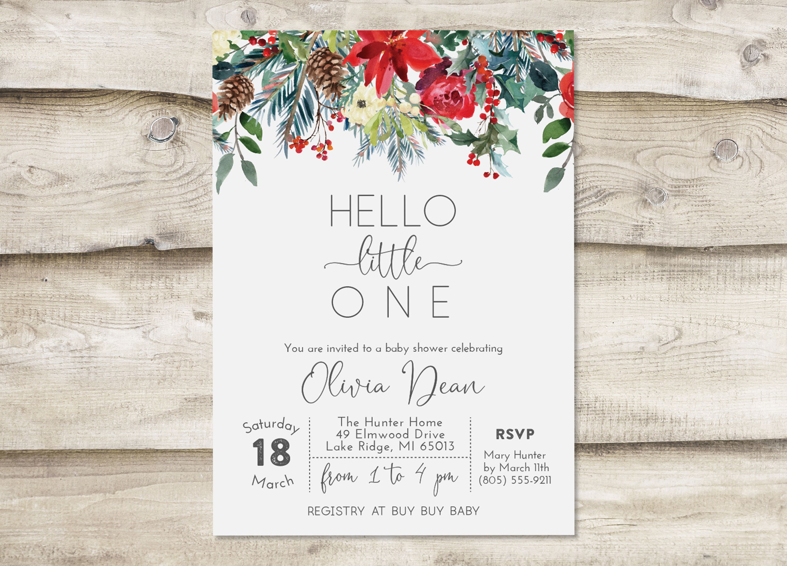 December Baby Shower Invitation Couples Baby Shower | Etsy