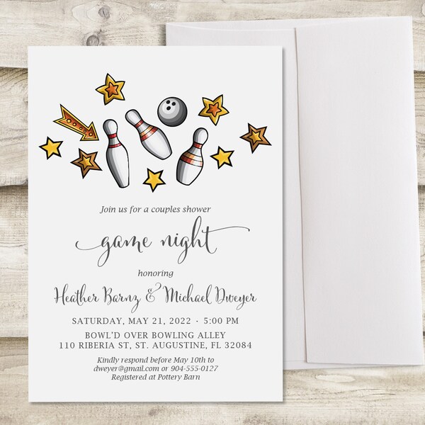Bowling Alley Party Invitation - Etsy
