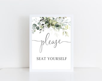 Wedding Seat Yourself Sign - Etsy