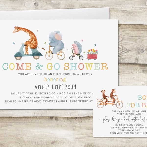 Come and Go Wording for Invitation - Etsy
