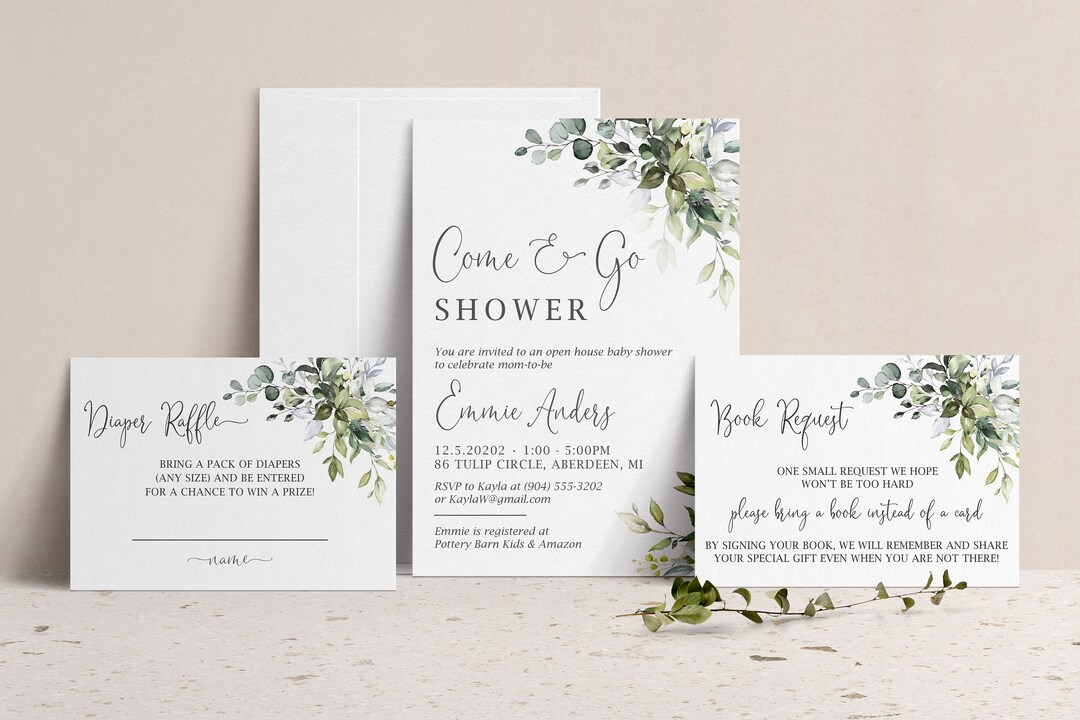 Come and Go Baby Shower Invitation With Book Instead of Card and Diaper ...