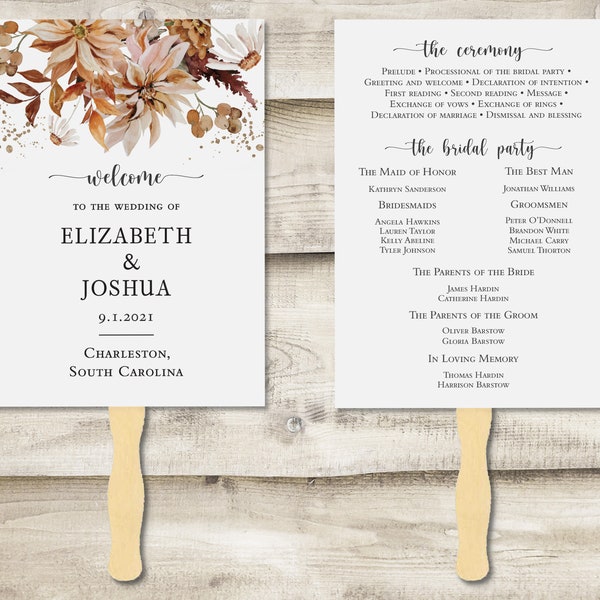 Fall Wedding Program - Etsy
