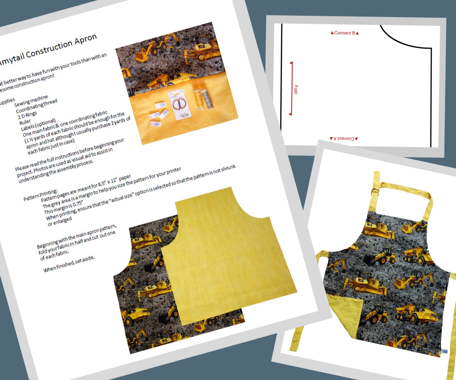 DIY Construction Apron With Bonus Chef Hat - Etsy