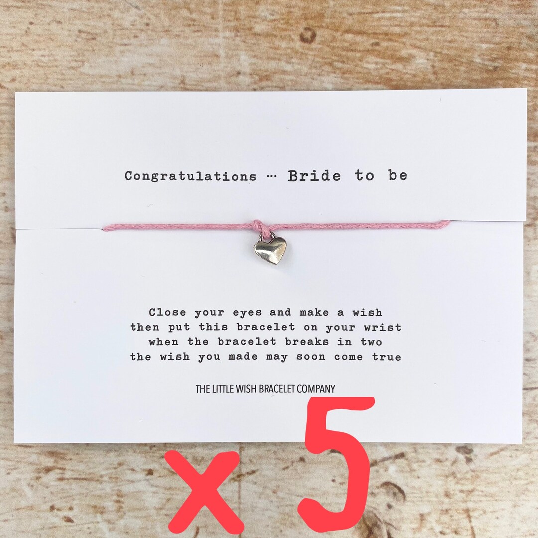 5 X Congratulations BRIDE TO BE Card With Wish Poem Hen Party - Etsy