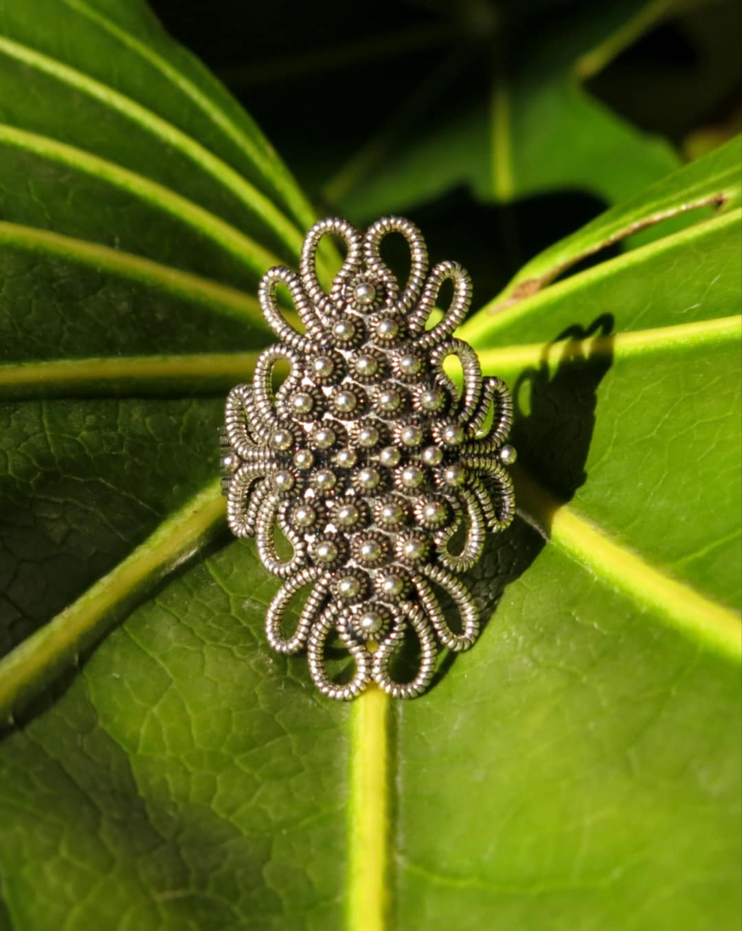 Traditional Sardinian Filigree fede Sarda Shield Ring in 800 Vintage ...