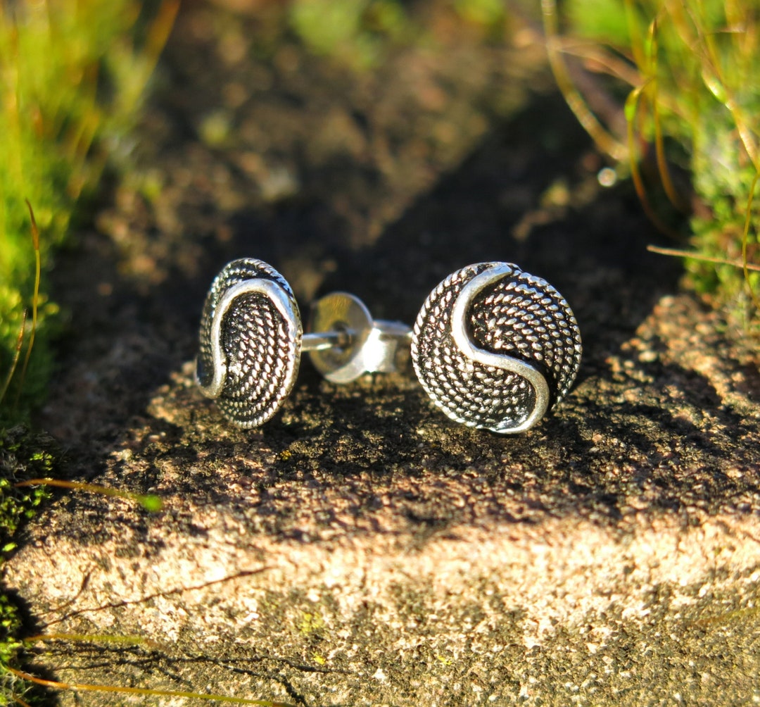 Traditional Sardinian Corbula Earrings in 800 Italian Darkened Silver ...